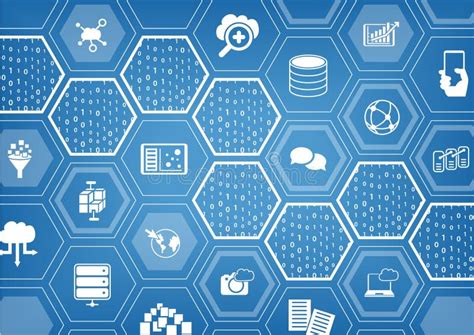 Private Cloud Computing Illustration In Flat Design With Globe Stock