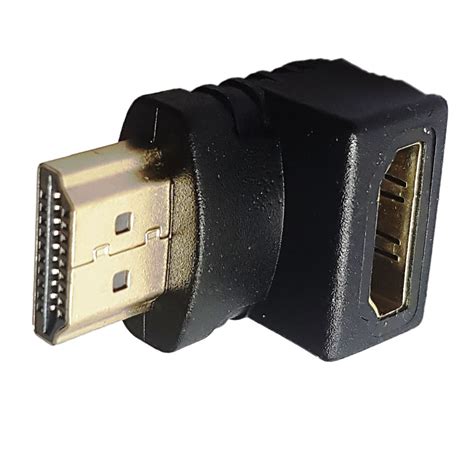 Hdmi конектор ъглов 90° Wireman Hdmi женски към Hdmi мъжки позлатени конектори Emag Bg