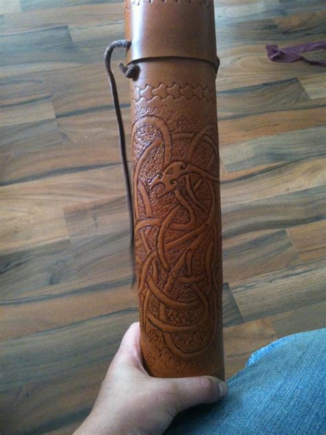 Leather Scroll Case By Craftyrat On Deviantart
