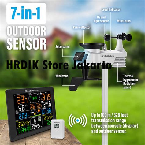 Jual Wifi Wireless Weather Station Rain Gauge Sunlight Dew Point UV