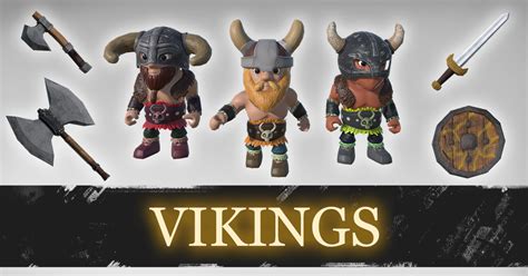 Low Poly Vikings 3d Characters Unity Asset Store