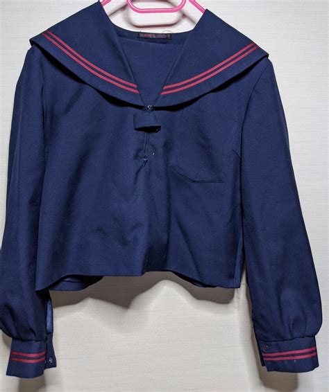 制服市場 大阪府吹田市千里丘中学校 女子制服 セーラー服 冬服 大きいサイズ