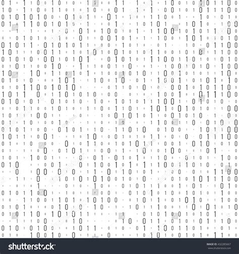 Binary Code Black White Background Two Stock Vector Royalty Free