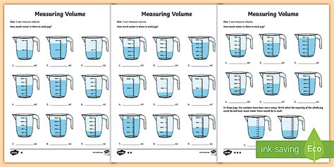 Volume And Capacity Worksheets Ks2 Twinkl