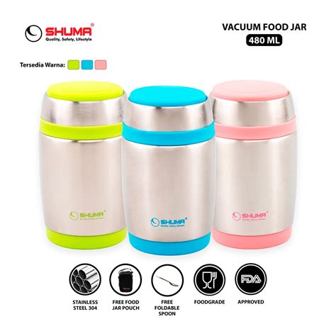 Jual Shuma Stainless Steel Vacum Food Jar 480 ML Shopee Indonesia