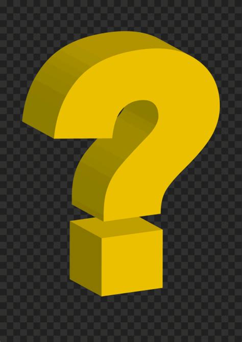 Free Question Mark 3d Yellow Icon Png Citypng