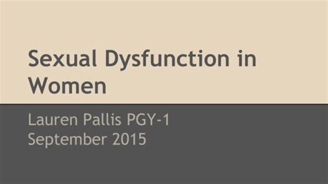 Sexual Dysfunction In Women A Comprehensive Overview