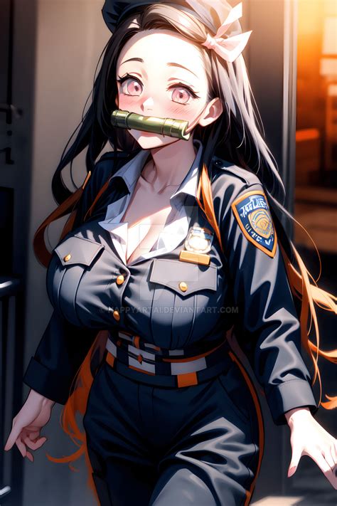 Nezuko Kamado Sexy Policewoman By Happyartai On Deviantart