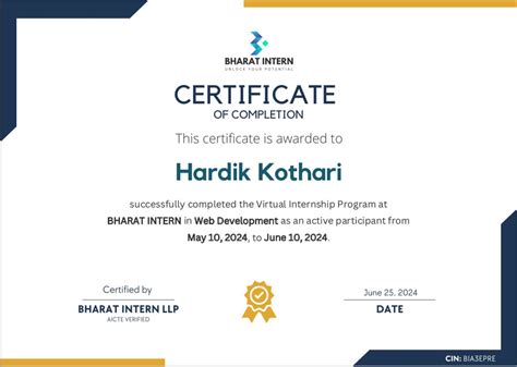 hardik kothari on linkedin connections webdevelopmentinternship
