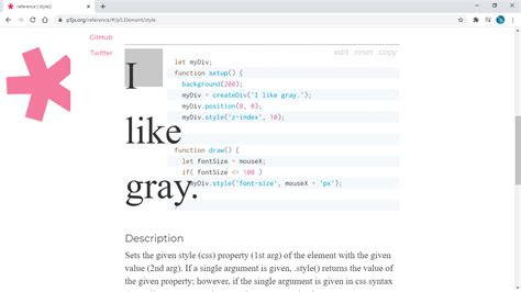 P Js Element Style Example Is Overlapping With The Website Text