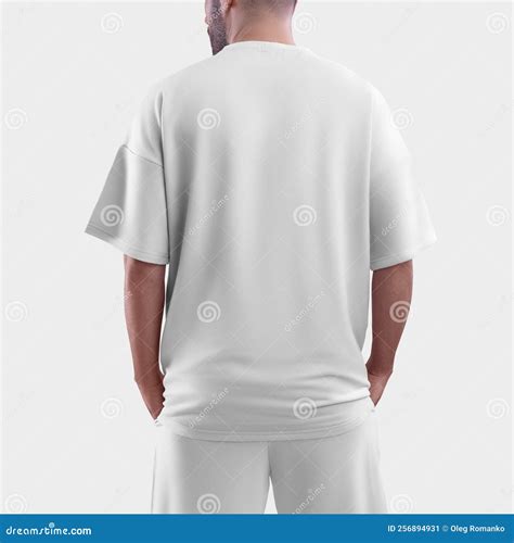 Isolated Mockup Of Oversized Men`s T Shirt For Design Print Pattern