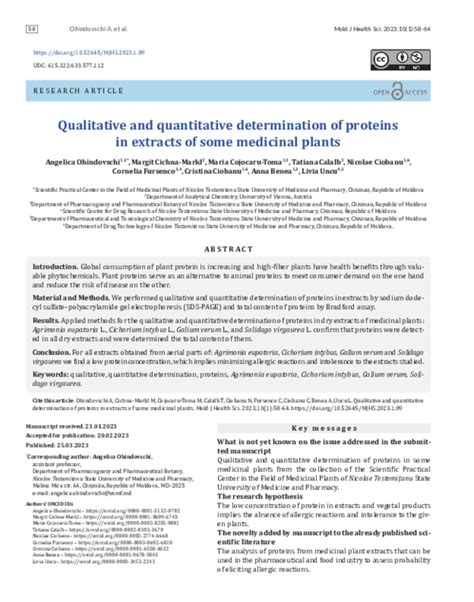 Pdf Qualitative And Quantitative Determination Of Proteins In