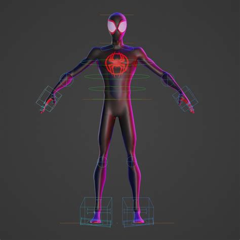 D Model Spider Man Miles Morales Vr Ar Low Poly Cgtrader