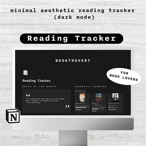 notion reading tracker template books tracker notion library aesthetic