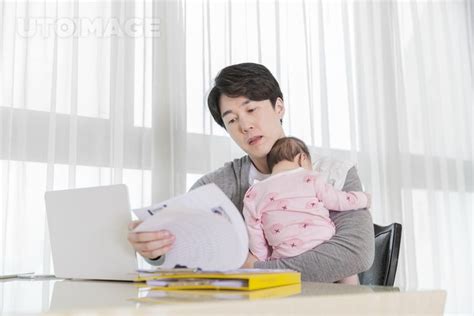 아기와 나 597 Pho661 유토이미지 사진 사람 생활 Pho661e M30020 W10008 2인 아기