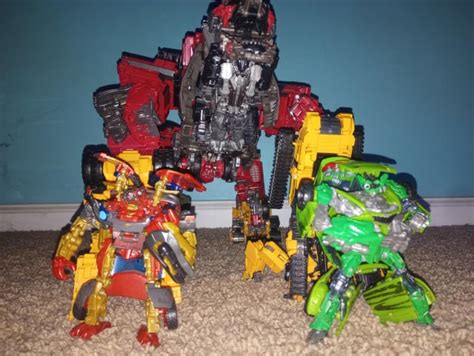Just Having A Been A Fun Posing Around Devastator And The Twins R Transformers