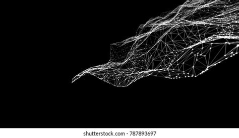 White Abstract Polygonal Grid Lines Points Stock Illustration Shutterstock