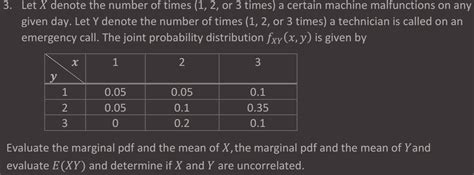 Solved 3 Let X Denote The Number Of Times 1 2 Or 3 Chegg Com