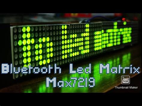 Bluetooth Scrolling Text Led Matrix YouTube