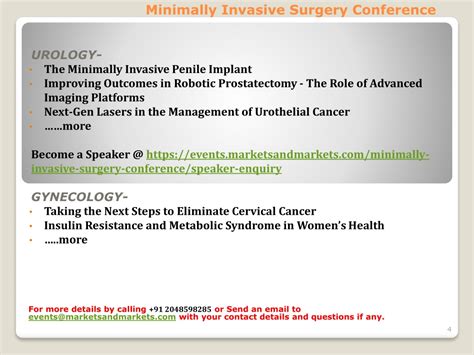 Ppt Minimally Invasive Surgery 2024 Conference Millennium