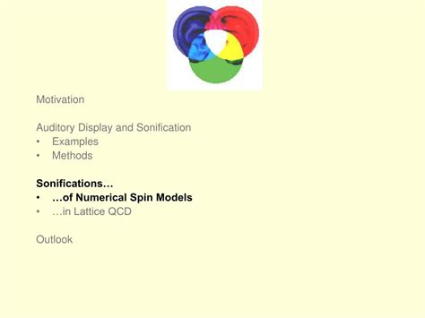 Ppt Sonification In Theoretical Physics Auditory Displays And Their
