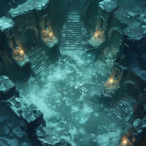 Frozen Wastes Battle Maps Dnd Battlemap Pathfinder D D Dungeons And Dragons Roll