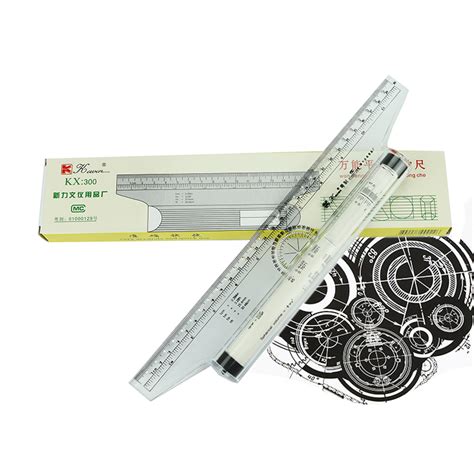 Kewen Plastic Multi Purpose Angle Parallel Ruler 30cm Universal Parallel Scroll Ruler Rolling