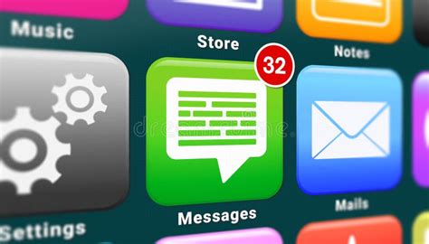 Illustation Of A Smartphone Screen Message App Stock Illustration