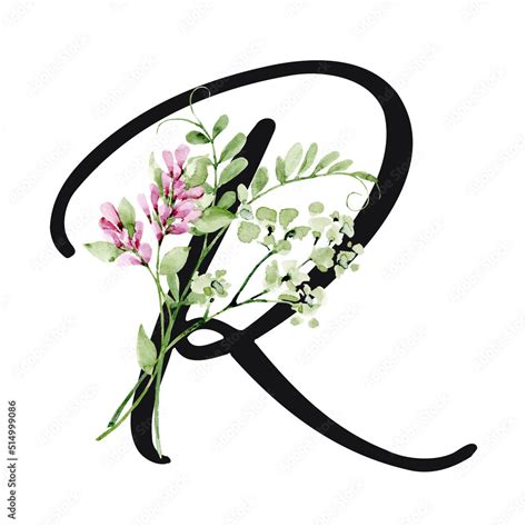 Letter R Svg Floral Font Svg Floral Alphabet Svg Floral Etsy Uk My