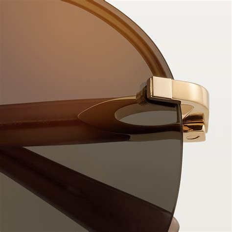 Cresw00553 C Décor Sunglasses Smooth Golden Finish Metal Grey