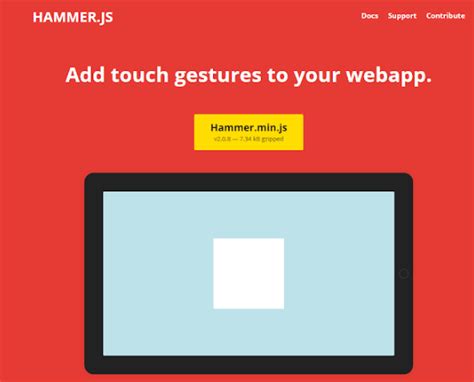hammer js adds touch gestures to web pages misc