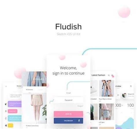 设计星素材分享平台 Fludish Sketch Ui Kit Fluent Ios Ui Kit Designed For Sketch