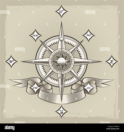 Vintage Travel Compass Stock Vector Images Alamy