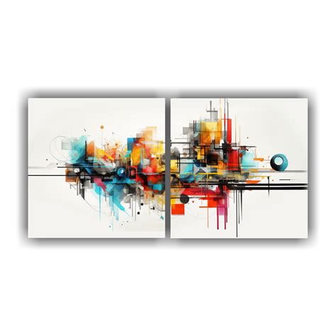 Ripley Cuadros Abstractos Para Living Colores Callejeros 40x20 Cm