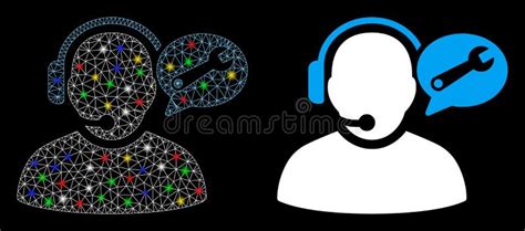 flare mesh network operator service message icon with flare spots stock