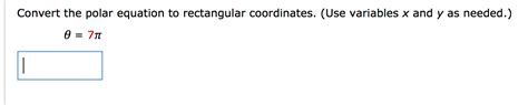 solved convert the polar equation to rectangular