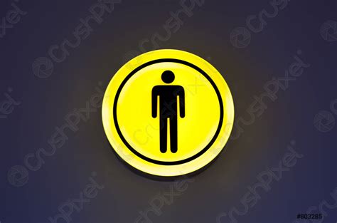 المرحاض، Wc للرجال يوقعون مساحة نسخ مفهومية للذكر صورة الأسهم 803285 Crushpixel