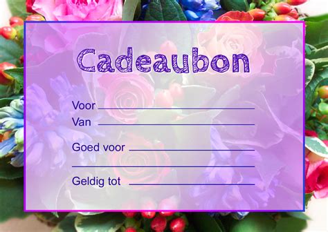 Wenskaart Cadeaubon Bloemen Wenskaarten Divers Kaartje2go