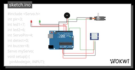 Security Alarm Wokwi Esp32 Stm32 Arduino Simulator
