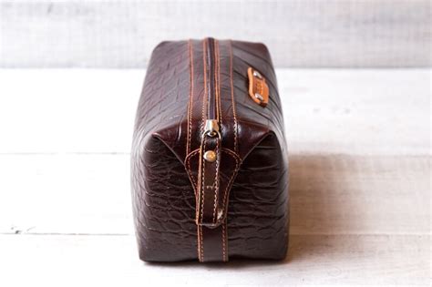 Mens Toiletry Bag Monogrammed Toiletry Bags Leather Toiletry Etsy