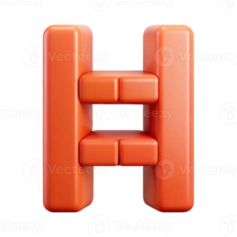Alluring Inspired Symmetrical H Made Of Rectangles Flat Color Crisp Edges Scalable Design