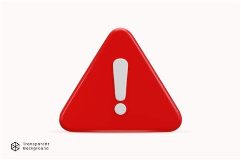 Premium Psd Exclamation Sign Warning Or Danger Risk Message Alert Problem Icon 3d Render
