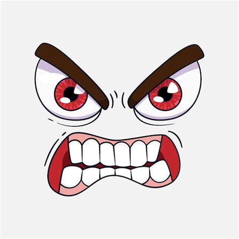 Ilustraci N De Dibujos Animados De Ojos Enojados Dibujados A Mano The