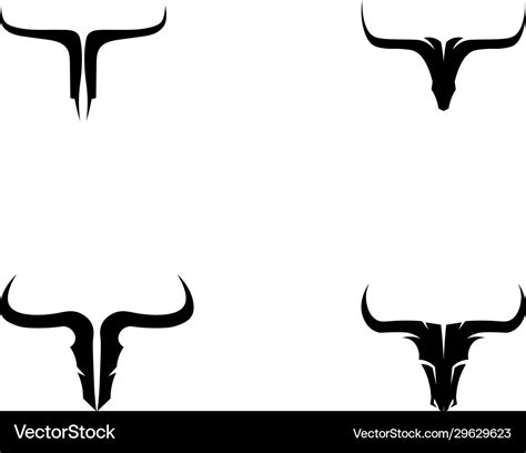 Bull Horn Logo And Symbols Template Icons App Vector Image