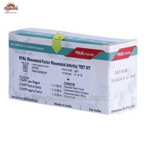 Truechemie Rf Ra Rheumatoid Factor Rheumatoid Arthritis Test Kit 100 Test At ₹ 1020 Box