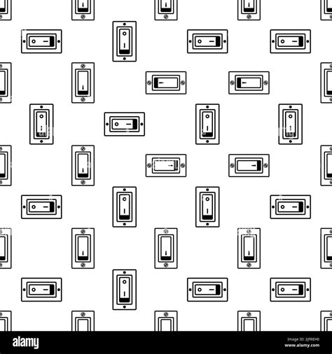 Switch Icon Seamless Pattern Electrical Switch Vector Art Illustration