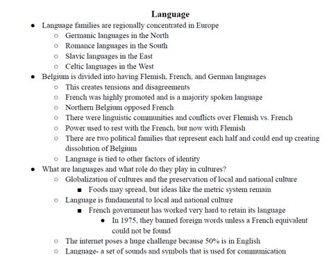 Language Notes Classful