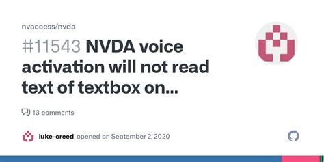 nvda voice activation will not read text of textbox on startup even