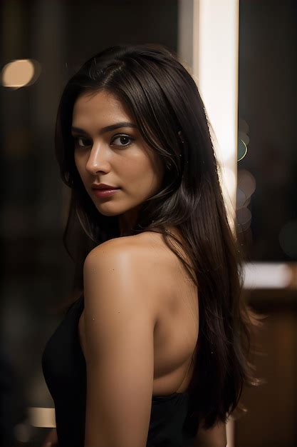 Premium Photo Beautiful Dark Haired Woman Portrait