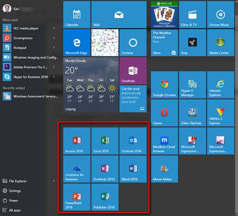 Office Apps Not Appearing In Start Menu Folder Solved Windows 10 Forums